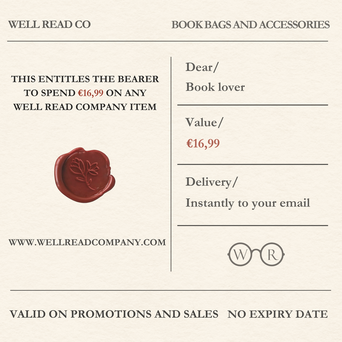 Literary Gift Card – Well Read Company – Well Read Company EU